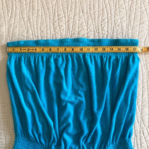 OP | Swim | Terrycloth Beach Swim Coverup Blue Or White Xl | Poshmark